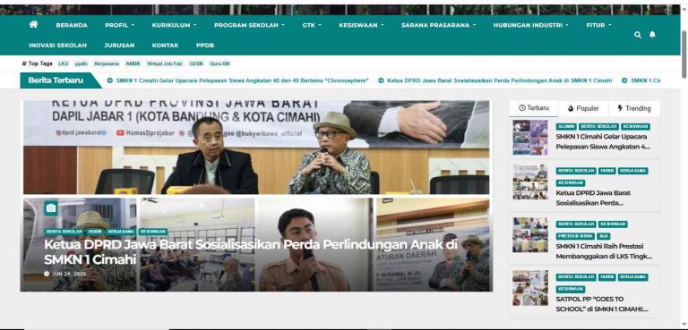 8 Contoh Website Sekolah dengan Tampilan Terbaik - Creativism